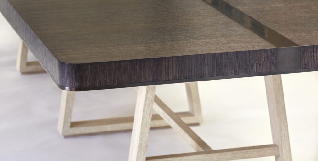 Graphite Grey Stained Oak Dining Table | Gosling Ltd