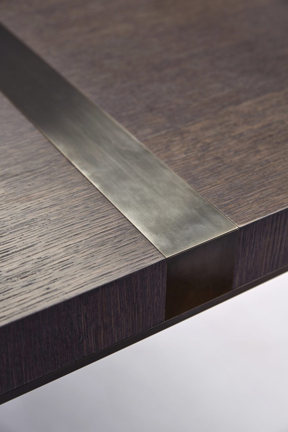 Graphite Grey Stained Oak Dining Table | Gosling Ltd