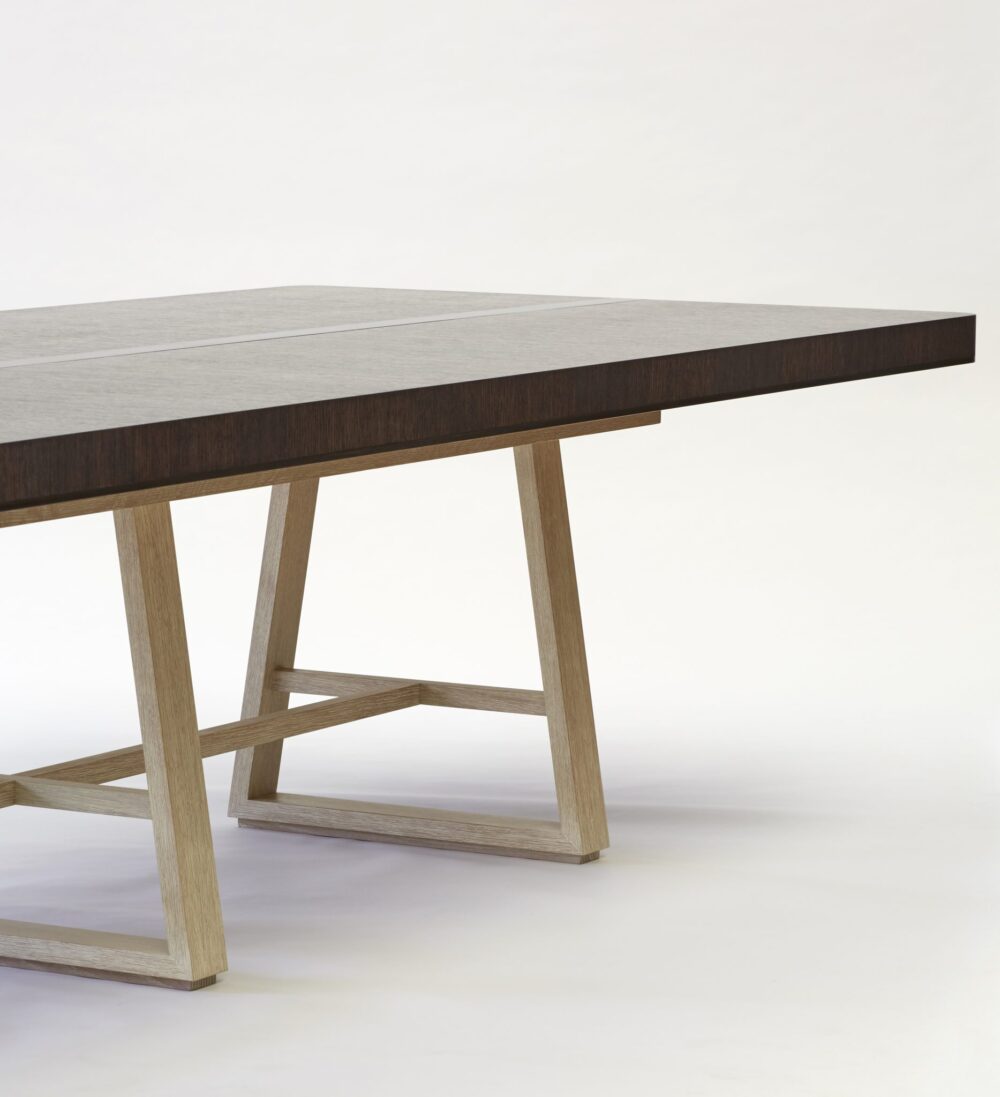 Graphite Grey Stained Oak Dining Table | Gosling Ltd